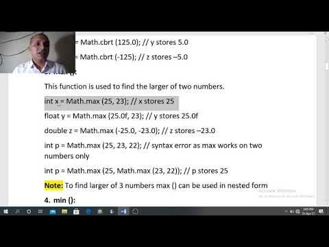 ICSE class 10 Computer Applications, Mathematical functions in java - YouTube