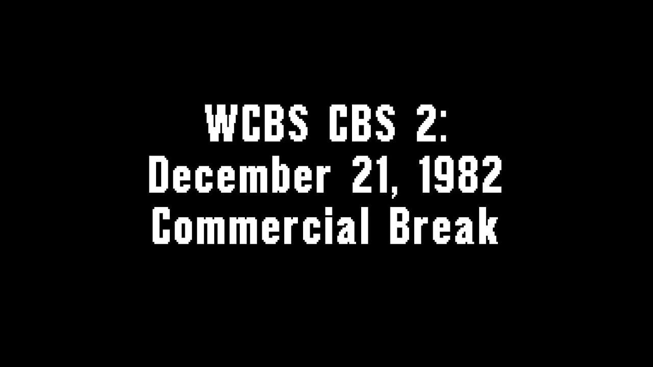 WCBS CBS 2: December 21, 1982 Commercial Break - YouTube