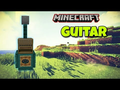 how to make a guitar in Minecraft ! (mini build hacks and ideas) - YouTube