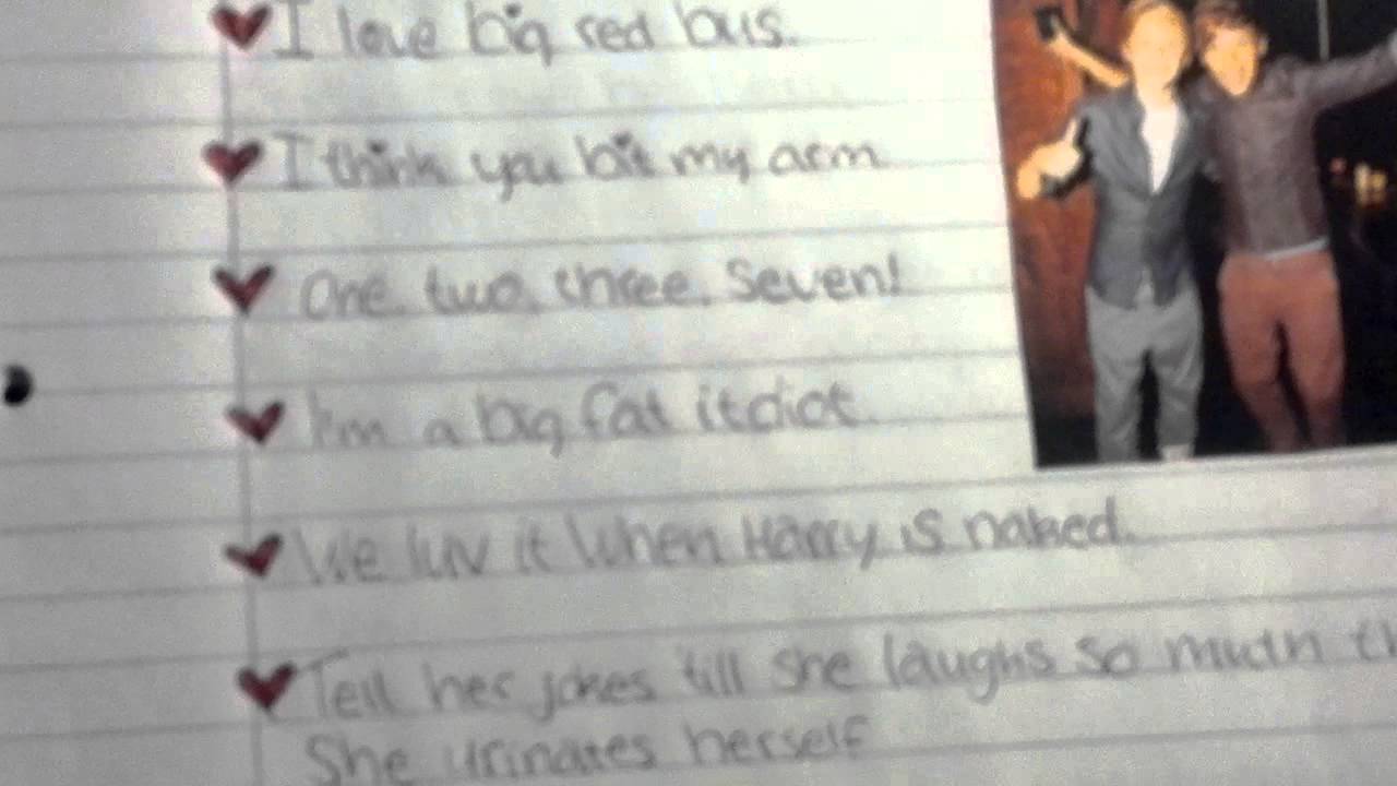 One Direction Song Lyrics Drawings