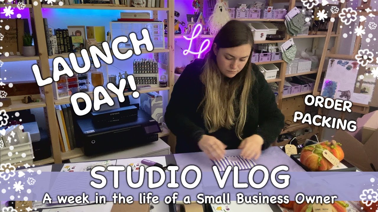 STUDIO VLOG - Autumn Shop Lauch, Order Packing and a BIG Restock - YouTube