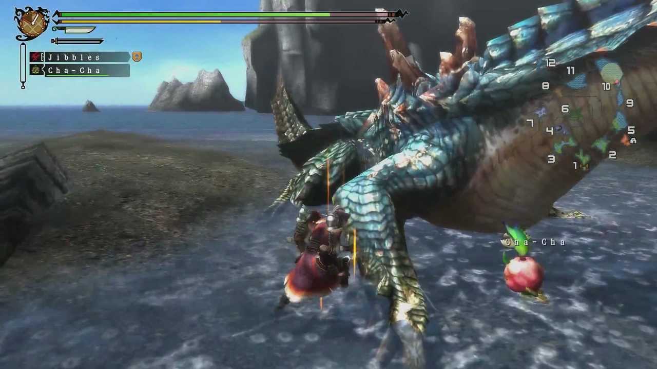 Monster Hunter 3 Ultimate - Repelling a Lagiacrus - Village Quest ...