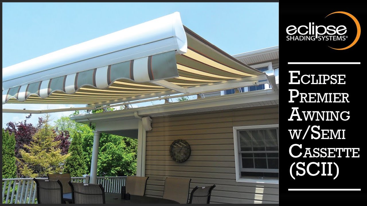 Premier Retractable Awning with Semi Cassette (SCII) | Eclipse Shading Systems - YouTube