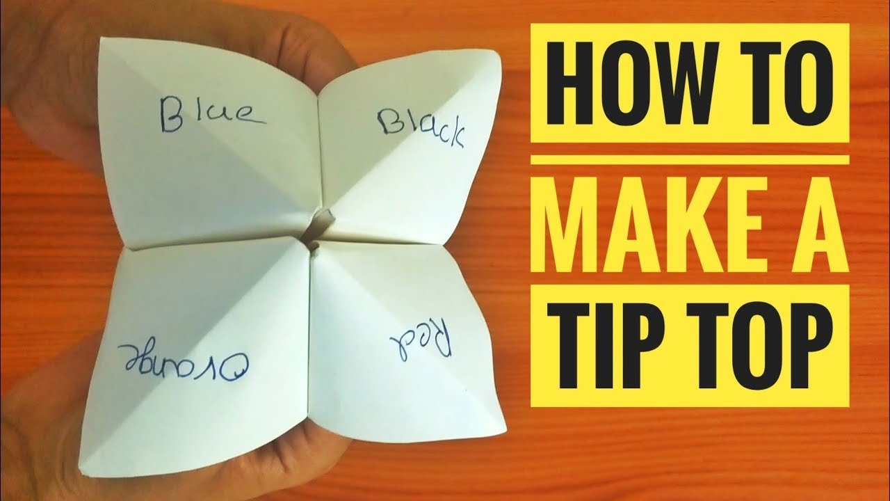 how to make a tip-top game with paper - YouTube