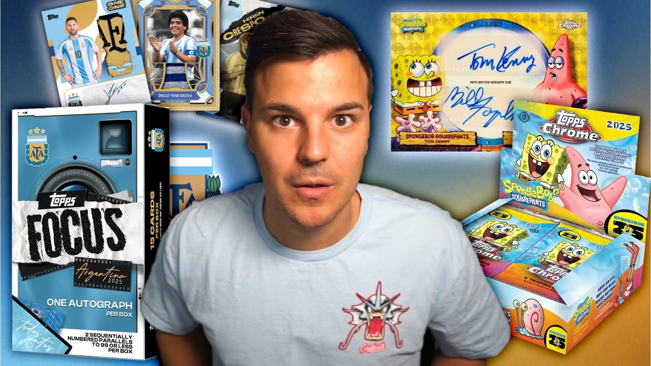 Doble Apertura Topps Argentina Focus & SpongeBob Chrome - YouTube