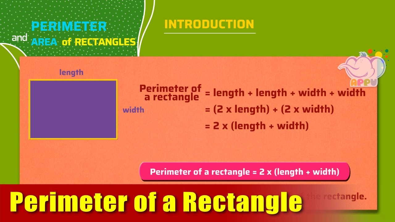 Perimeter Of A Rectangle Year 4