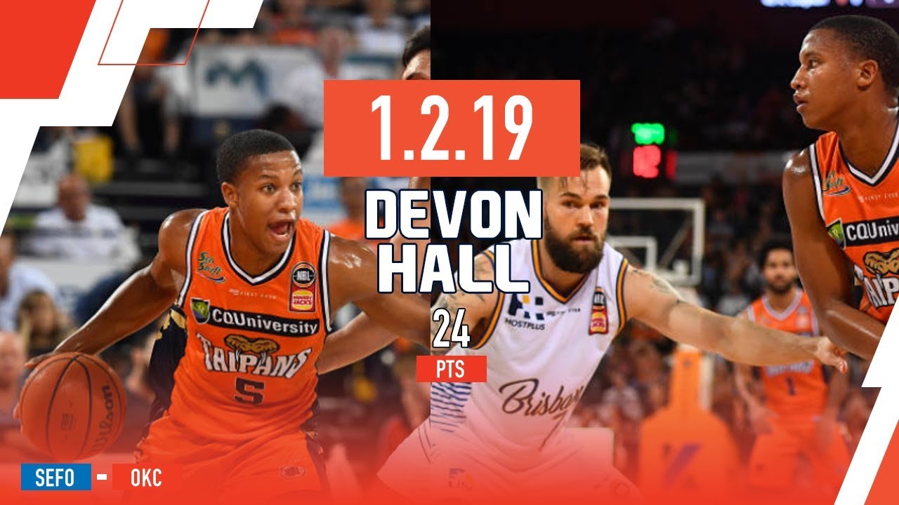 Thunder Draftee Devon Hall Goes for a Career High 24 Points in the NBL ...