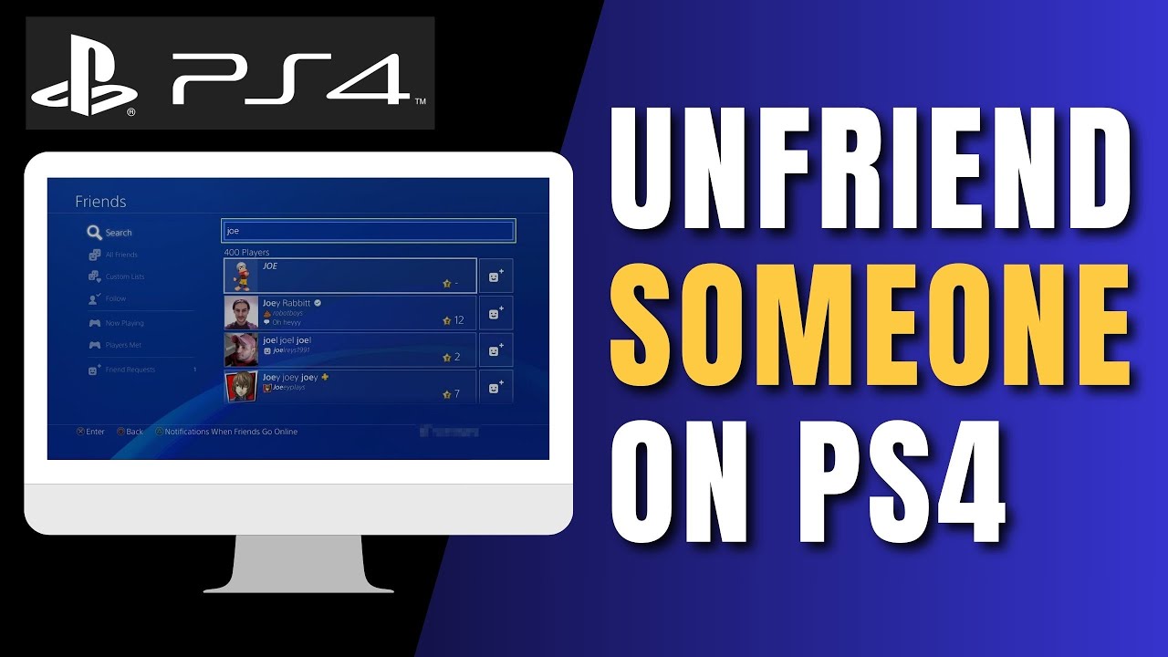 How To Unfriend Someone On PS4 ! - YouTube