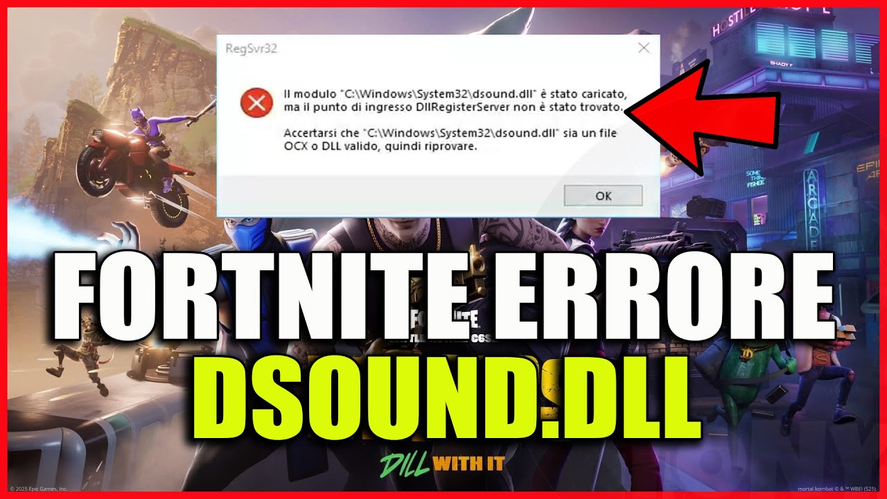 Errore Dsound.dll su FORTNITE | File dll non trovato o specificato ...