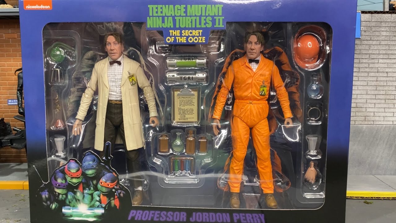 TMNT II Secret of the Ooze Professor Jordon Perry NECA Action Figure ...