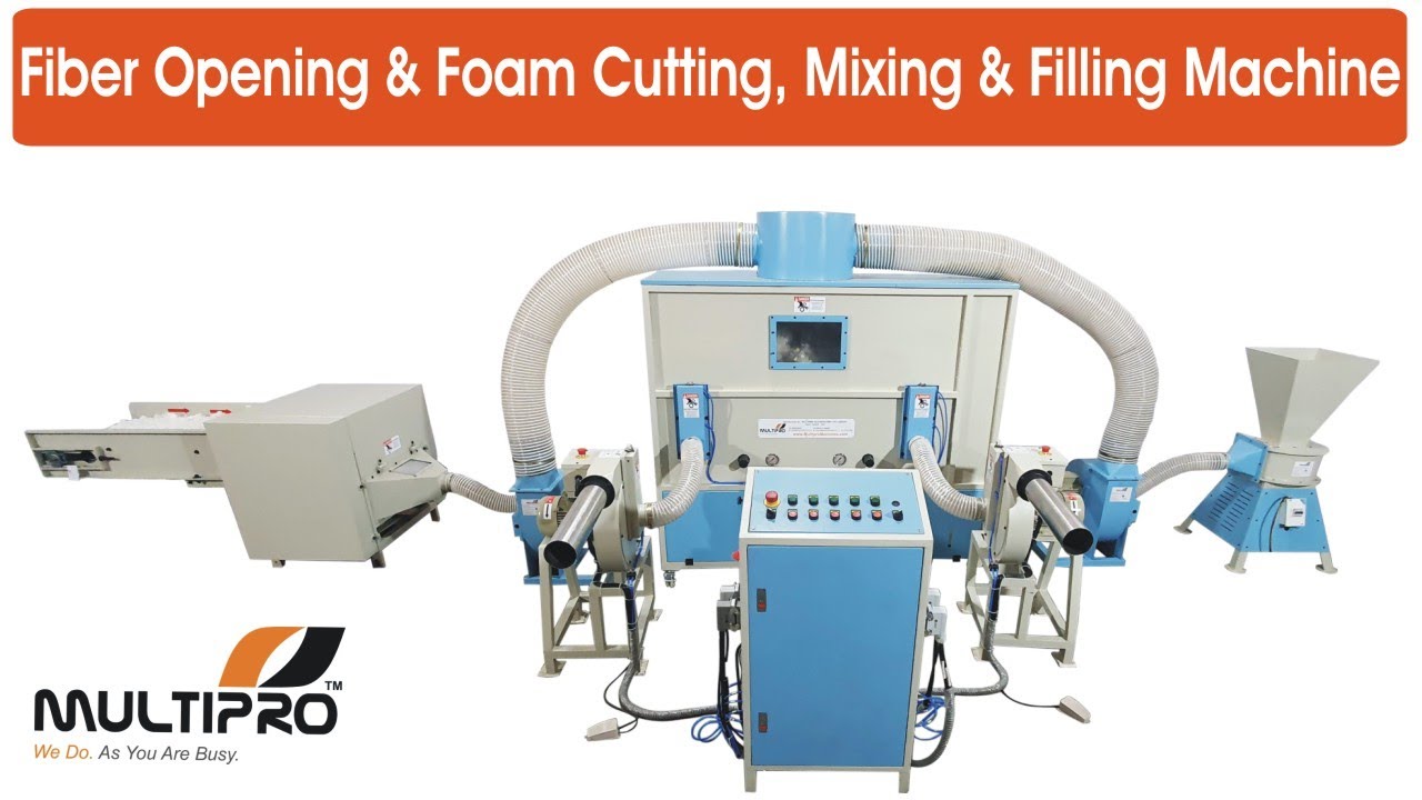Multipro Fiber Opener & Foam Shredder with Mixing Unit & Two Pillow ...