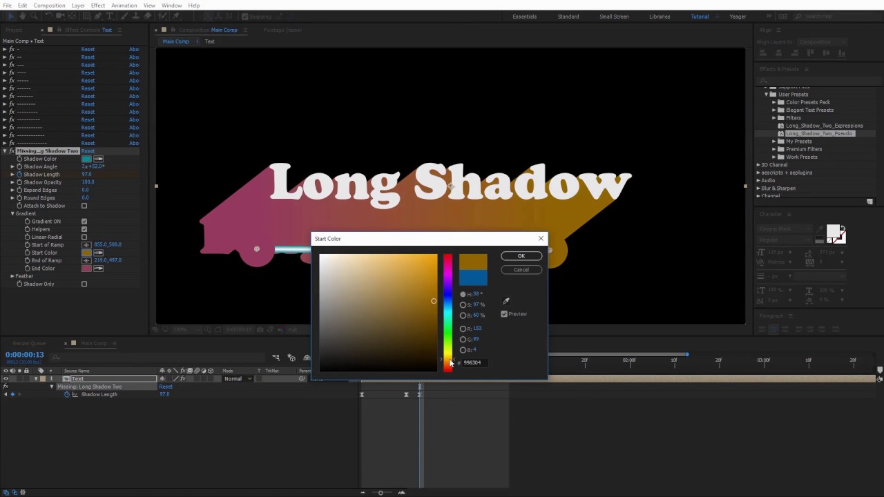 Long Shadows After Effects Preset From Videohive YouTube Long Shadows After Effects Preset From Videohive YouTube