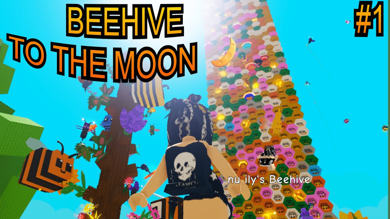 BEEHIVE TO THE MOON (Build a Beehive ROBLOX) - YouTube