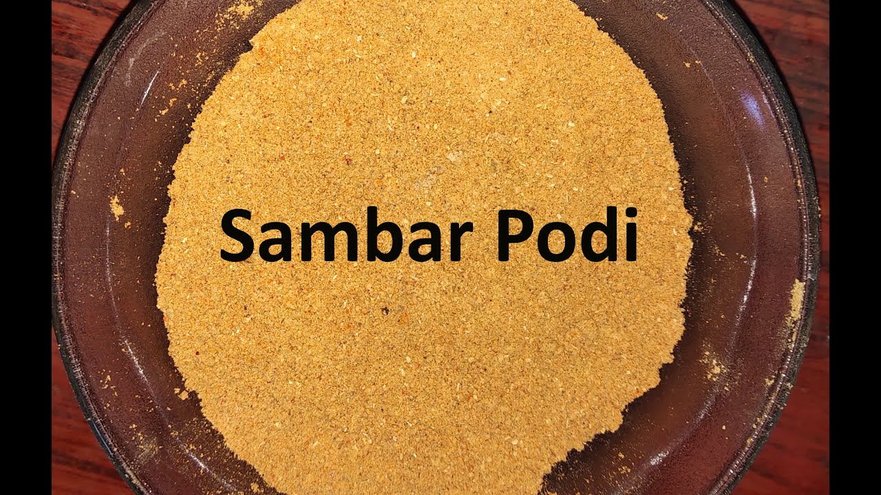Sambar Podi | How to make Sambar Podi | Easy to make Sambar Podi - YouTube