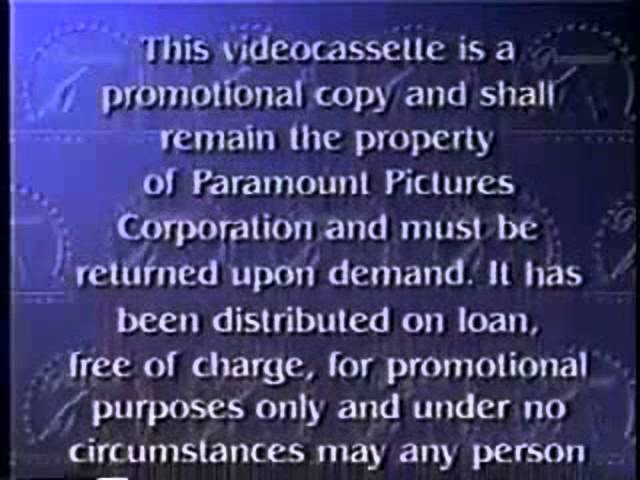 Paramount Pictures 1995 Reversed