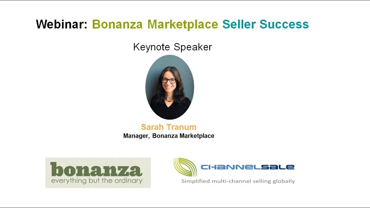 Webinar: Bonanza.com Marketplace Seller Success - YouTube