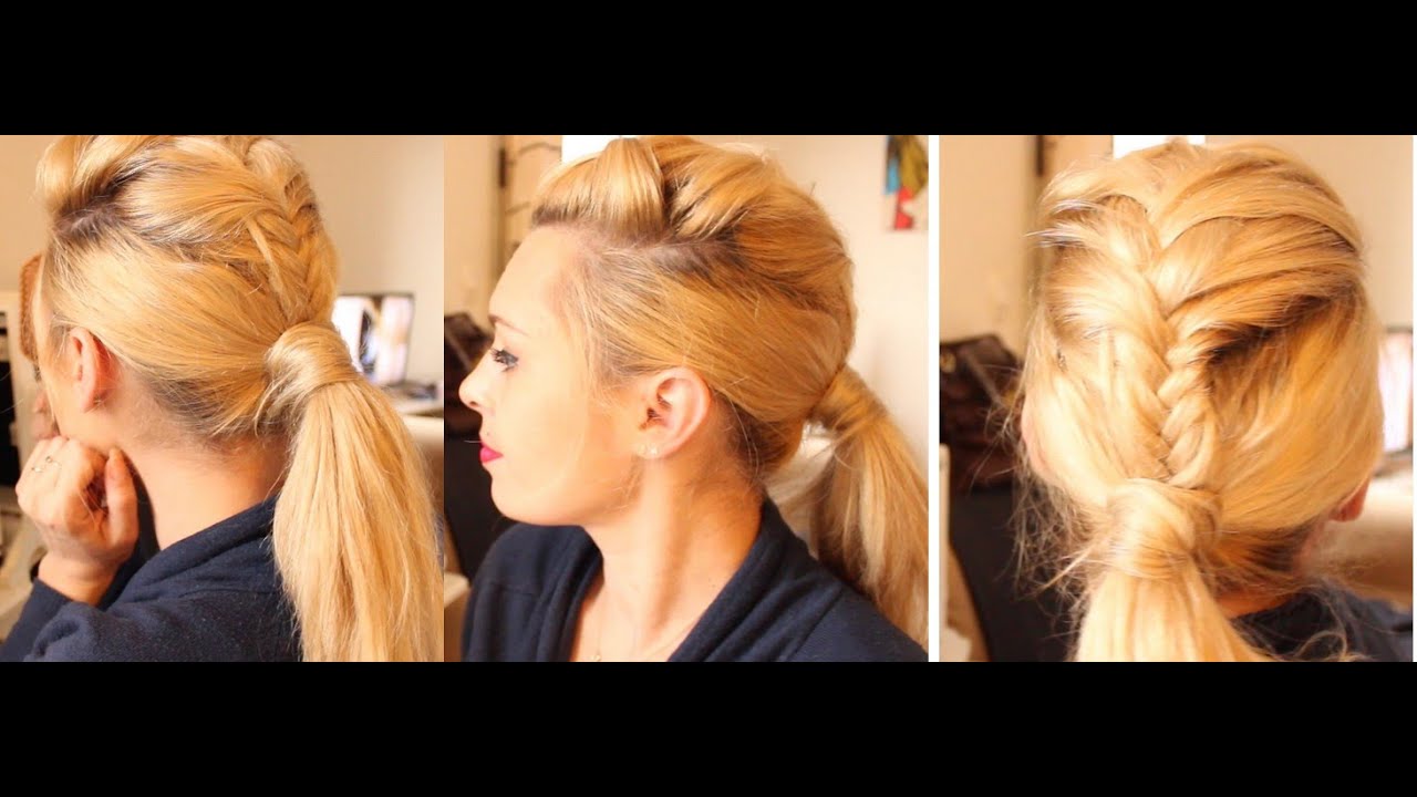 tuto tresse collée fastoche coiffure simple et efficace - YouTube