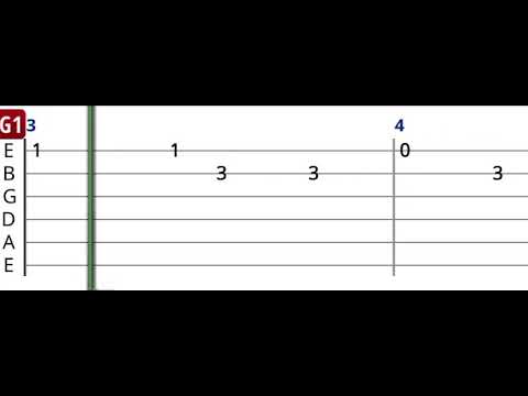 Mini Mini Bir Kuş - Çocuk Şarkısı - Gitar Tab - Gitar Dersi - La Minör - 100 BPM