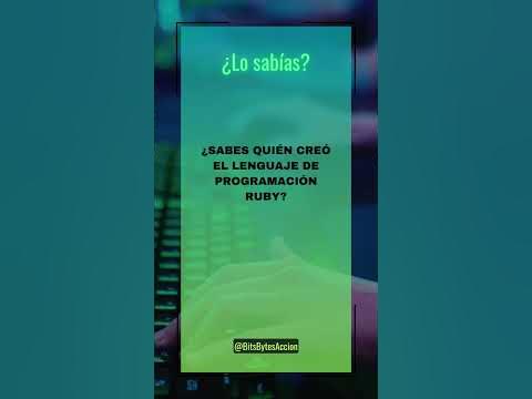 ¿Quién creó el lenguaje de programación Ruby? ¿Lo Sabías? 011 #shorts # ...