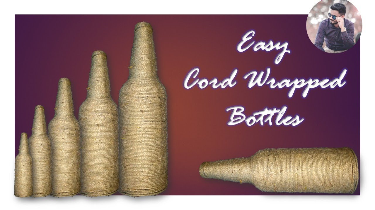 53 Simple cord wrapped bottle art design ideas|#princeofjoy| bottle art ...