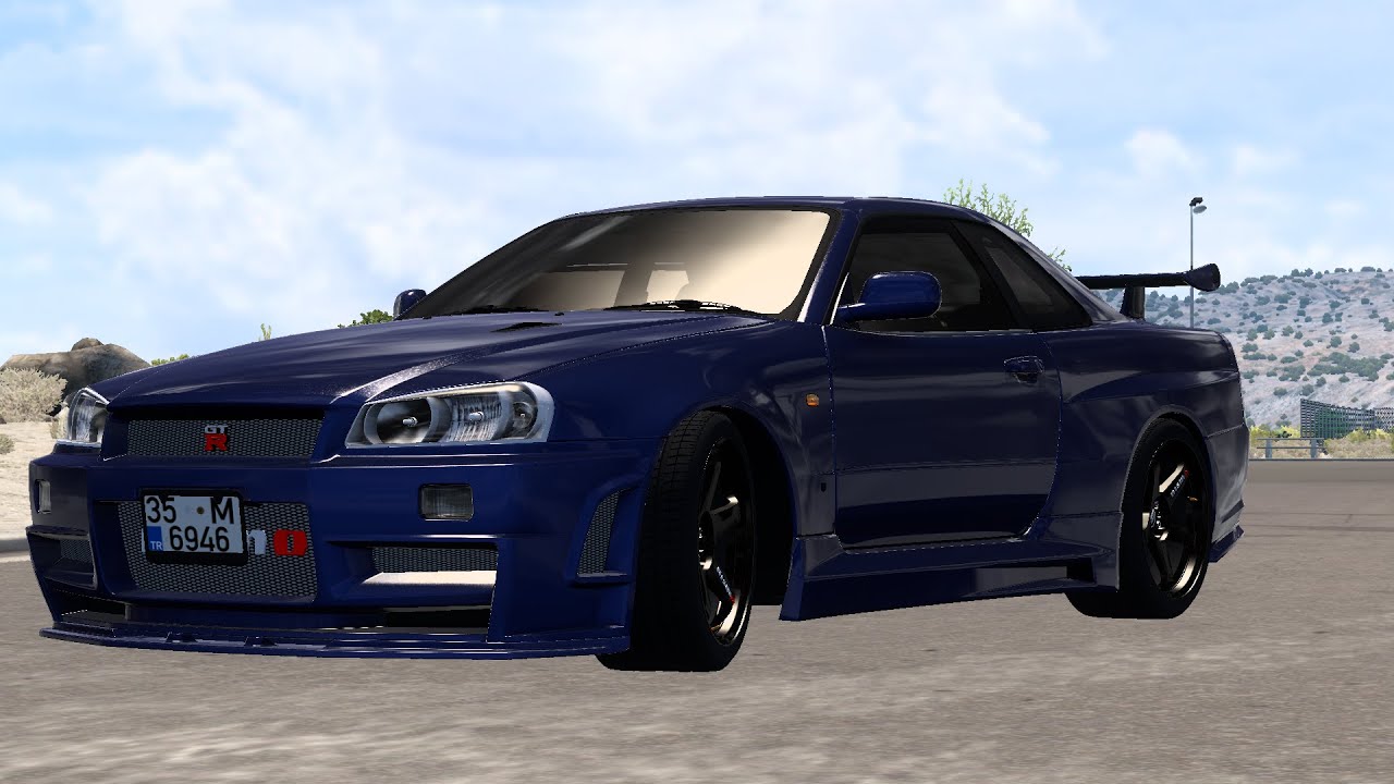 [ ATS 1.44 ] Nissan SkyLine GT-R TopSpeed on Highway - YouTube