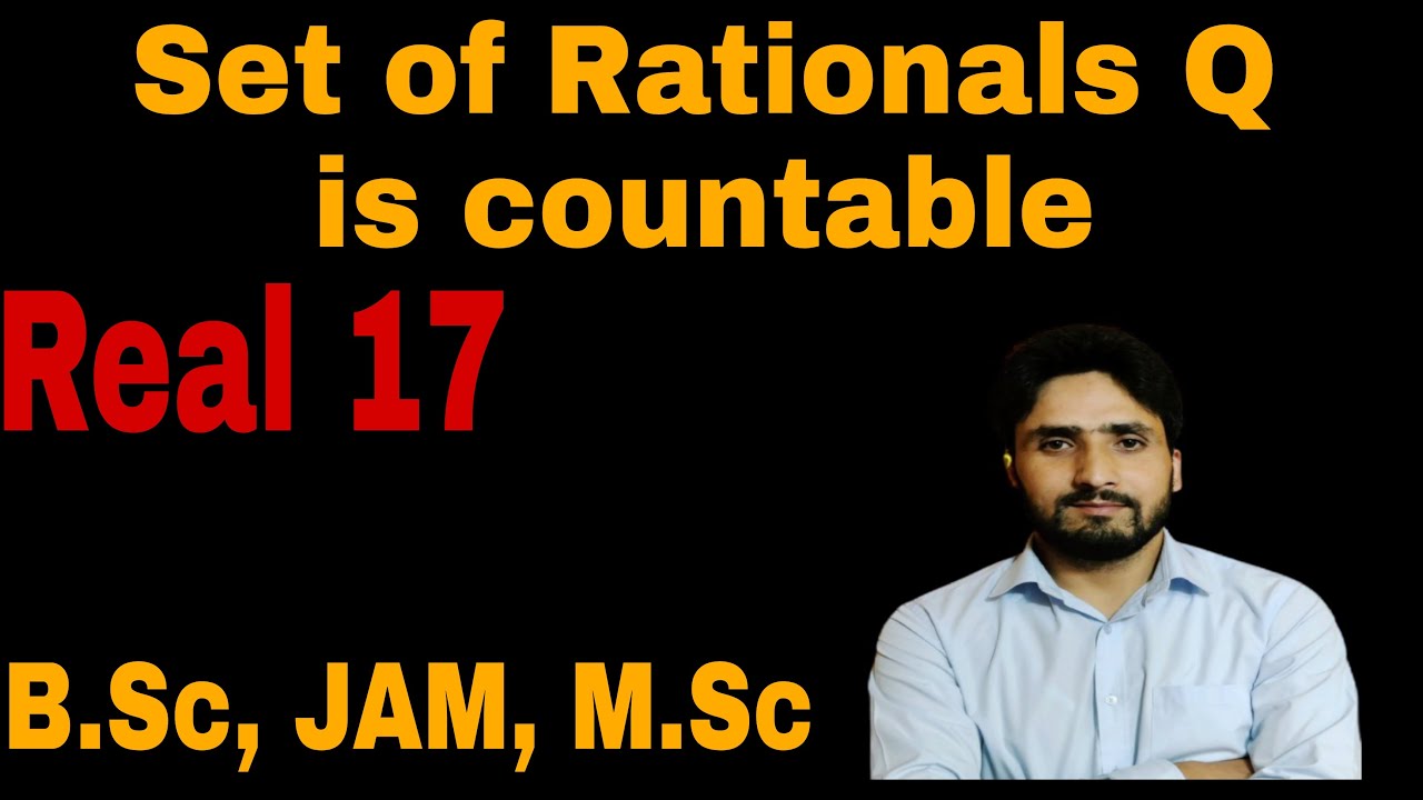 Real 17| Q- Set of rationals is countable, Proof| B.Sc, JAM, M.Sc ...