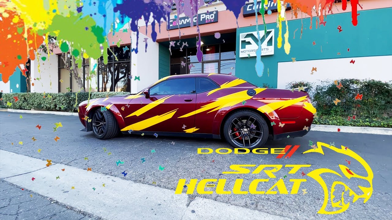 MOST SAVAGE CHALLENGER HELLCAT CUSTOM | CRAZY CAR WRAP - YouTube