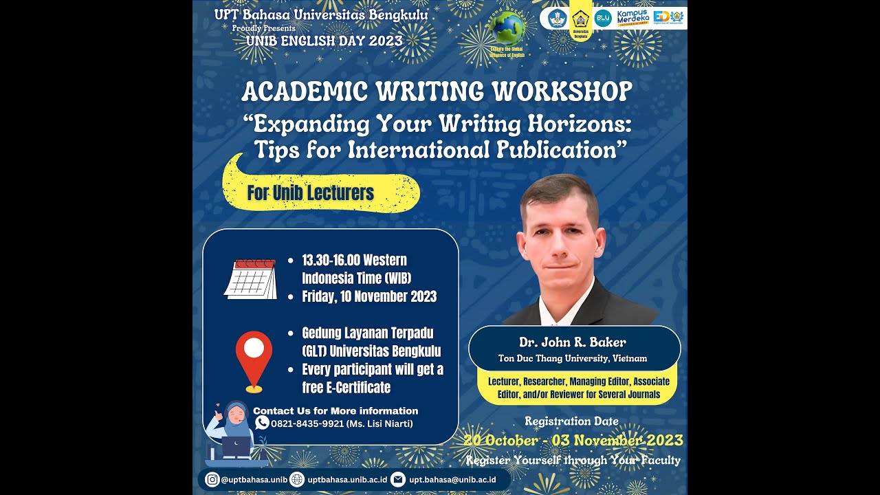 ACADEMIC WRITING WORKSHOP - EXPANDING YOUR WRITING HORIZONS: Tips for ...