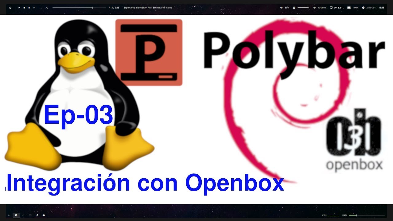Ep-03 ‖ POLYBAR EN LINUX DEBIAN Integración con Openbox [V020] - YouTube