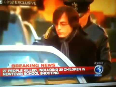 Ryan Lanza Taken into Custody CBS footage - YouTube