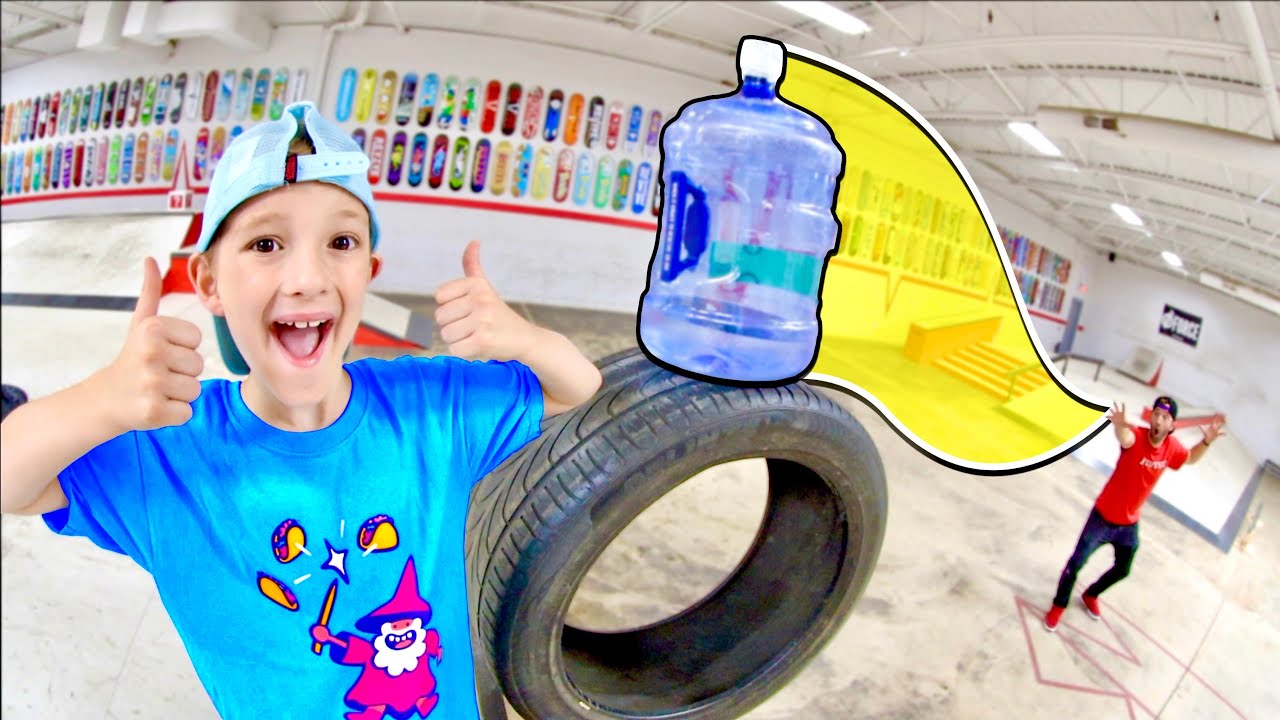 Father & Son GIGANTIC BOTTLE FLIPS 2! / The Best Trick Shots! - YouTube
