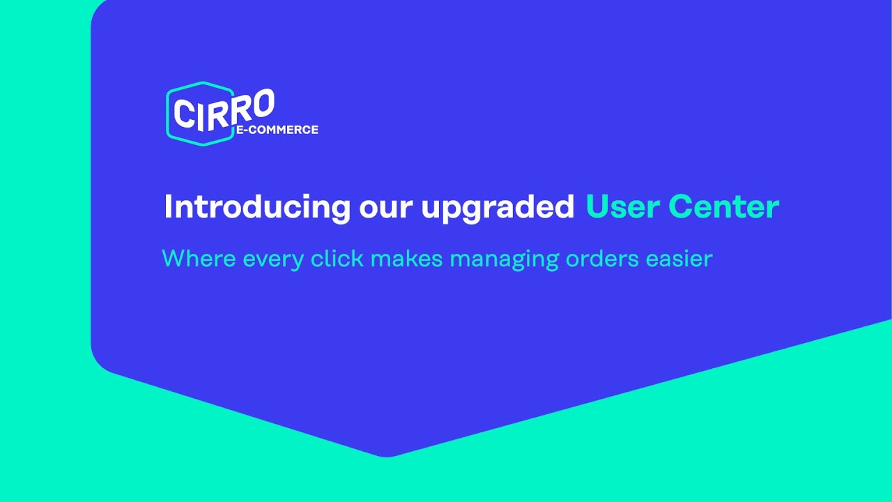 CIRRO E-Commerce | New User Center - YouTube