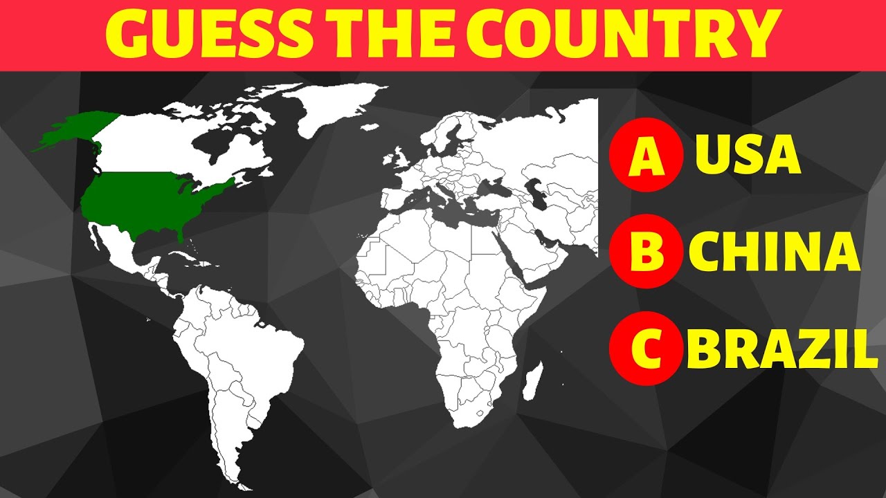 Guess The Country By Location On The Map - YouTube