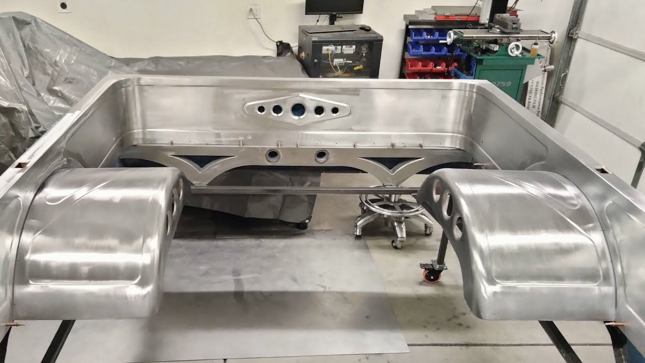 c10 / GMC custom sheet metal bed floor - YouTube