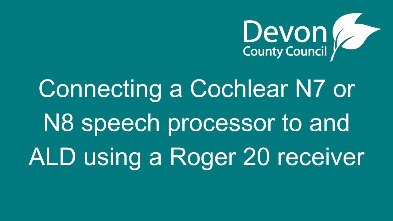 Connecting a Cochlear N7 or N8 speech processor to and ALD using a ...