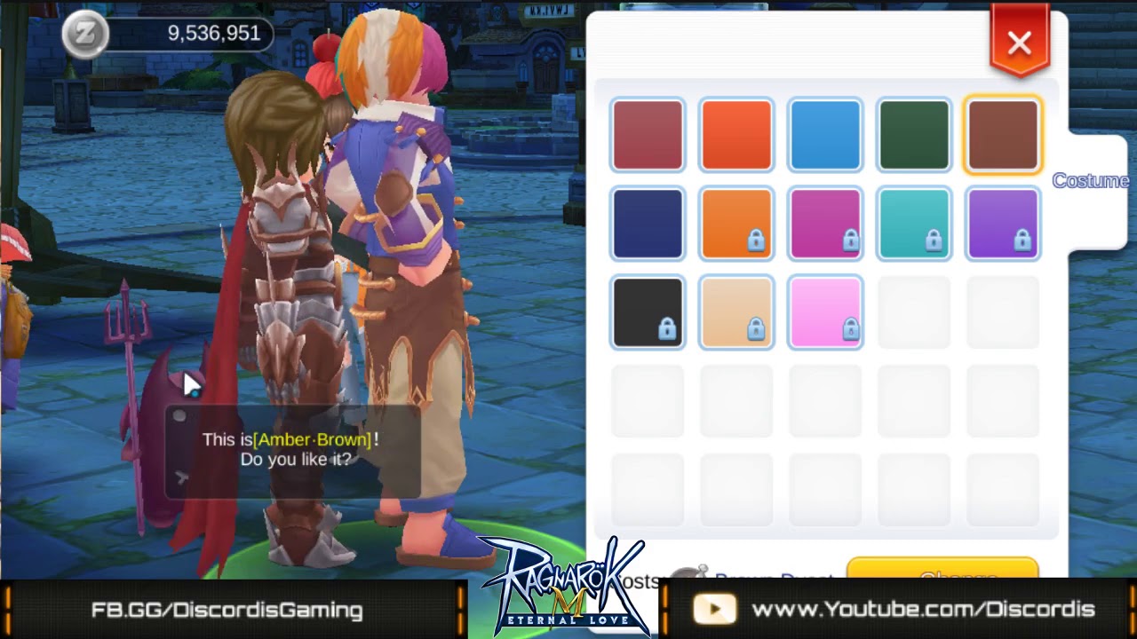 Ragnarok Mobile Eternal Love - How to Change Cloth Color - YouTube