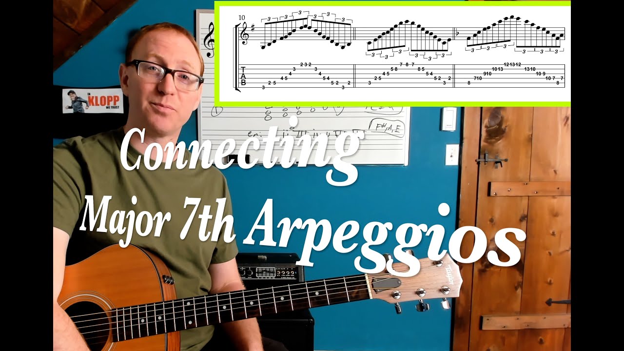 Connecting Major 7th Chord Arpeggios 4K - YouTube