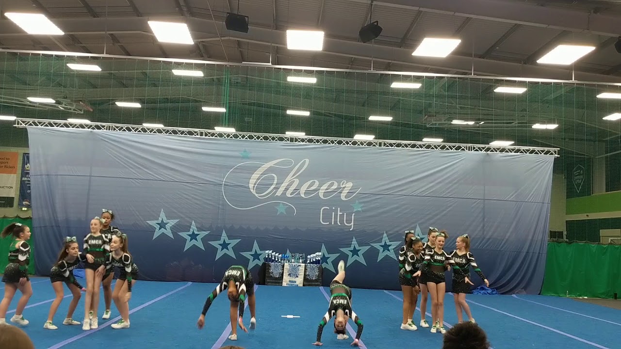 EMCA Glitter Junior Prep Level 1 Cheer City 2020 - YouTube