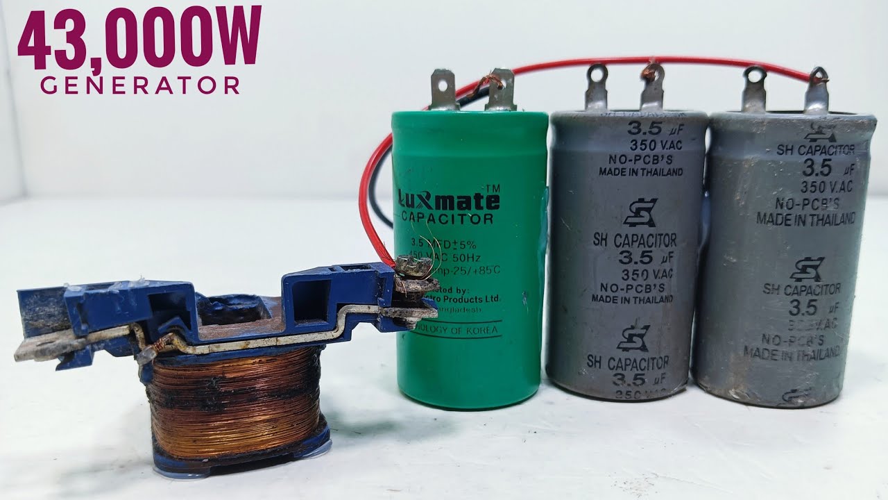 Free electricity is generated for the house with capacitors 220v - YouTube