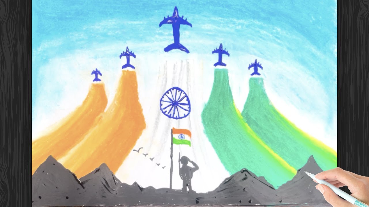 How To Draw Republic Day Drawing 🇮🇳 Easy | 26th Jan Drawing 🇮🇳 - YouTube