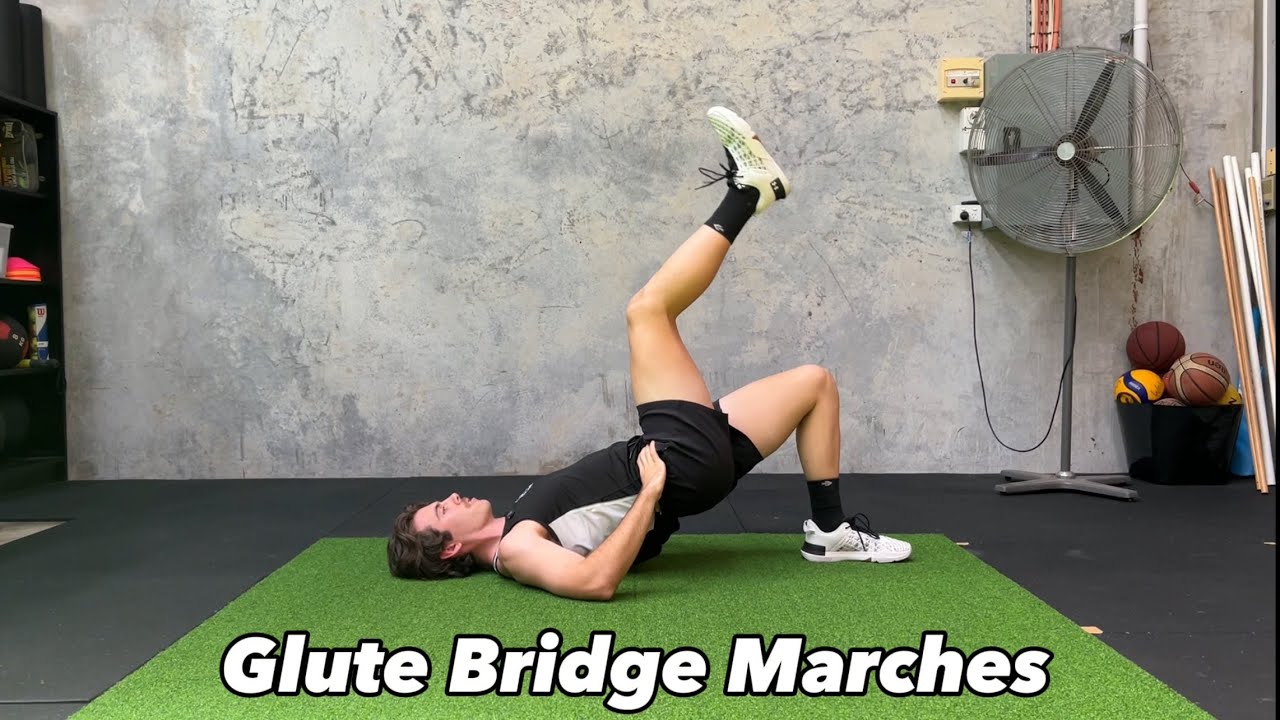 Glute Bridge Marches - YouTube
