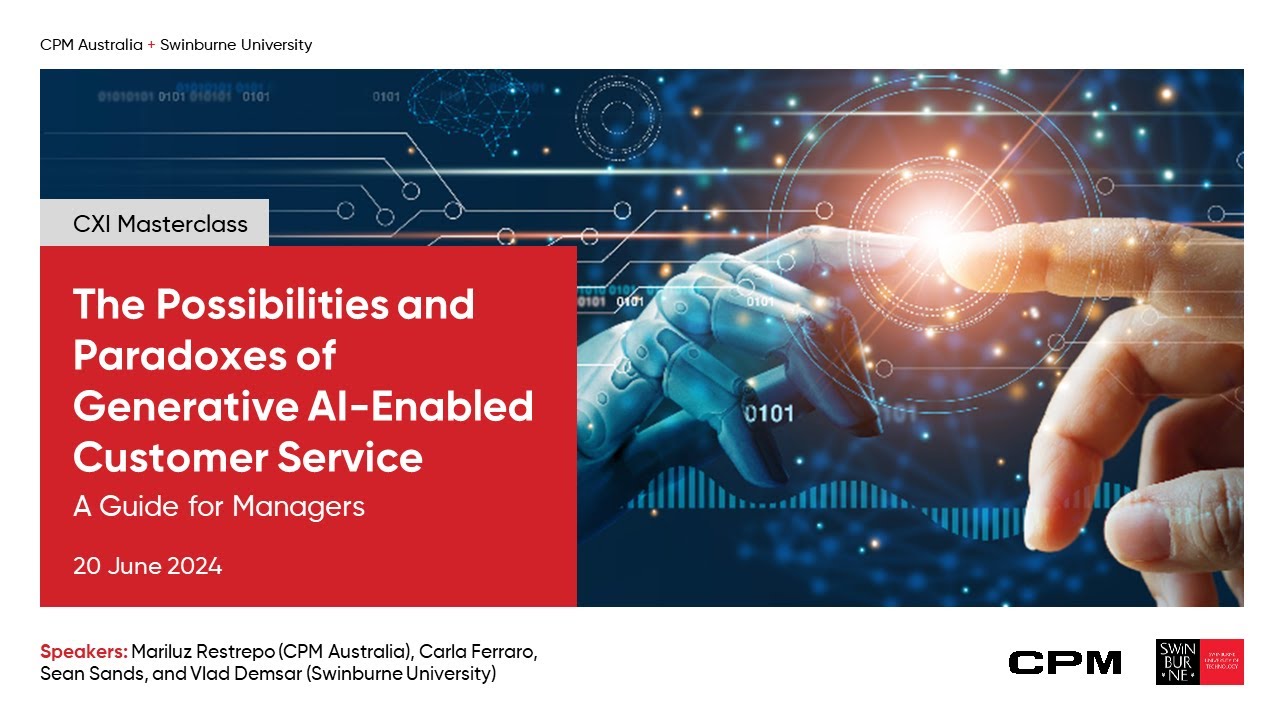 The Possibilities and Paradoxes of Generative AI-Enabled Customer Service - YouTube