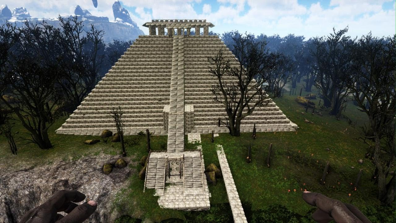 Ark Survival Evolved - Huge Pyramid Maze, a work in progress. - YouTube