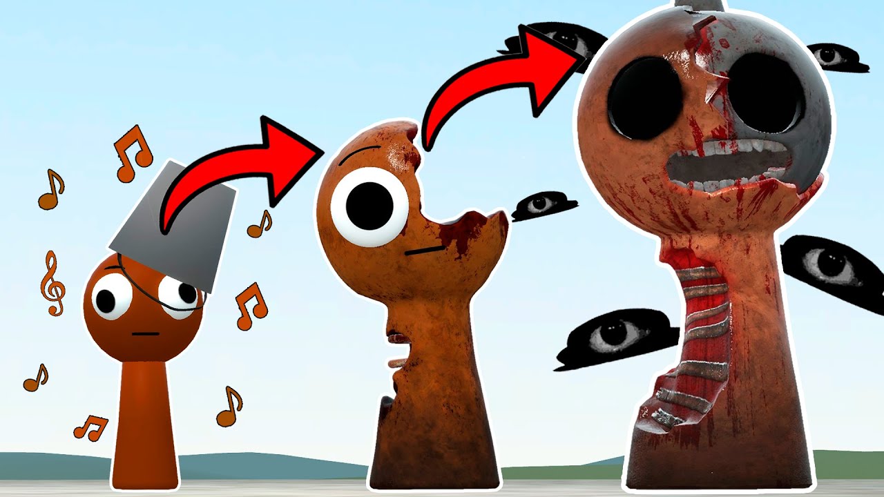 EVOLUTION HORROR BROWN PHASE 3 SPRUNKI SONG In Garrys Mod - YouTube