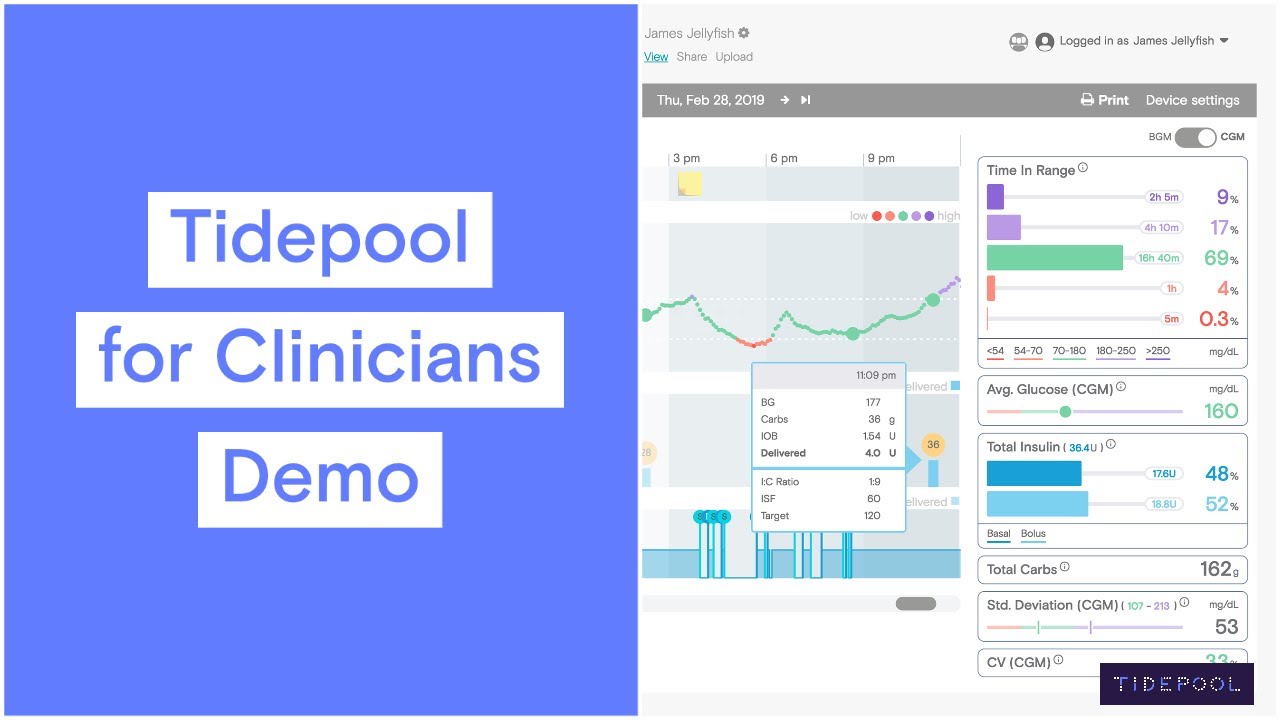 Tidepool for Clinicians Demo - YouTube