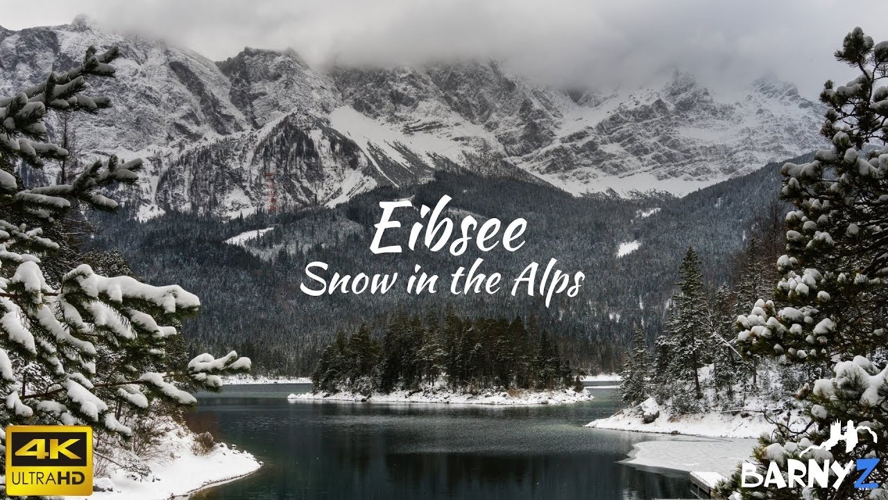 Eibsee: Winter Snow in the Alps, Bavaria, Germany 4K - YouTube