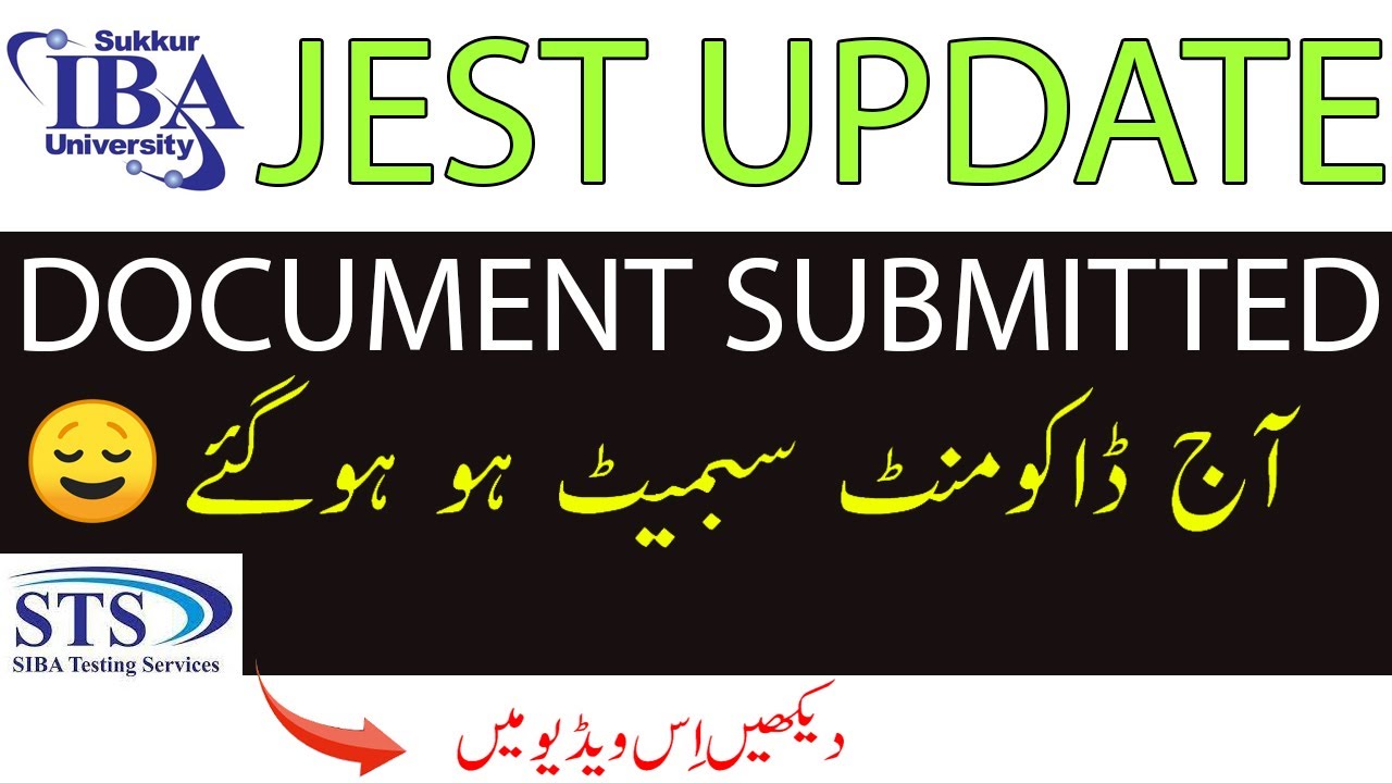JEST Document Submitted || Siba Testing Service (STS) - YouTube