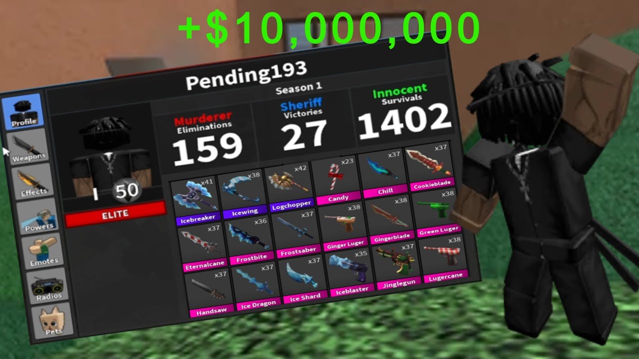 How Much Is An MM2 Weapon Seller Inventory Worth? - YouTube