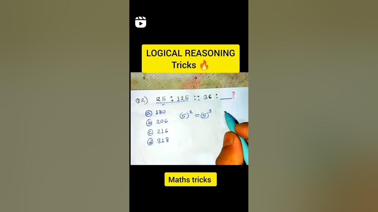 Logical reasoning tricks. #maths reasoning tricks # - YouTube