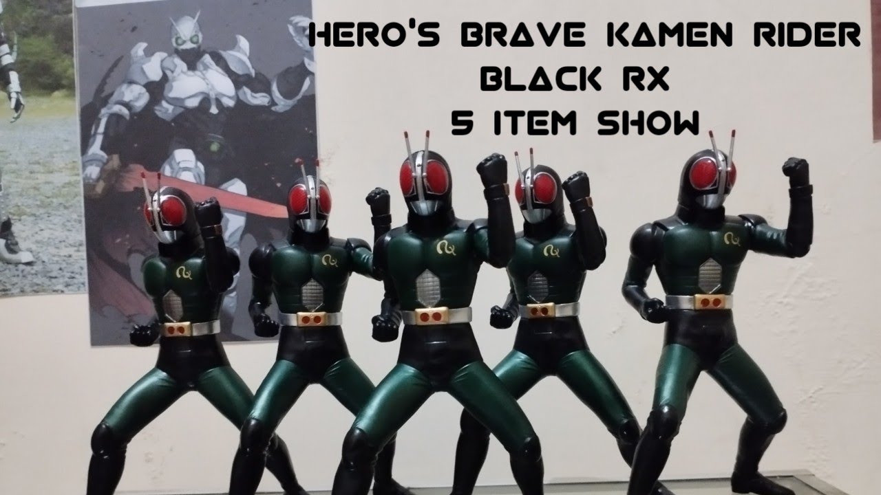 Kamen Rider Black Rx review Hero's Brave 5 item show #bandai #banpresto ...